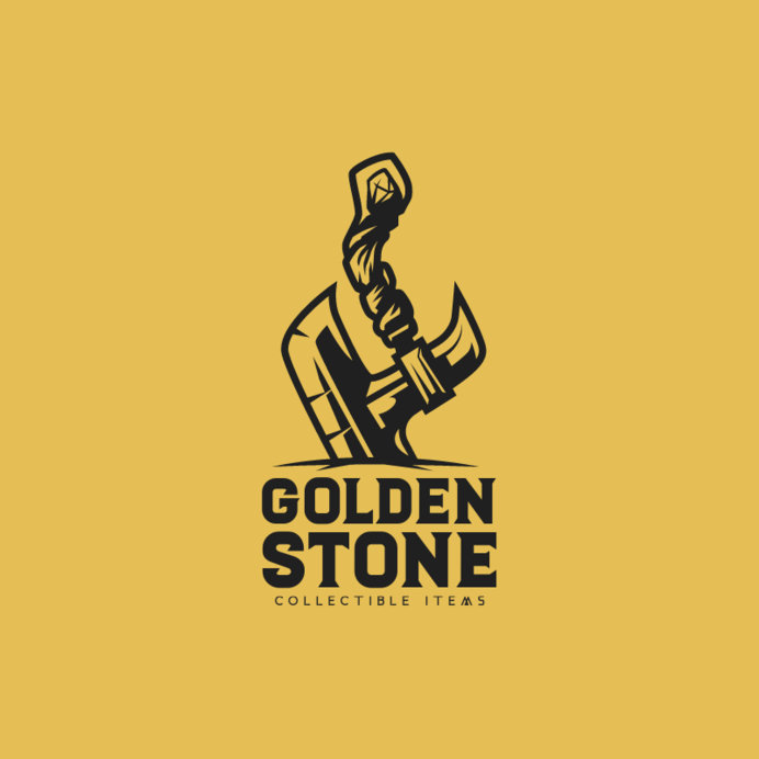 Placeit - Illustrated Logo Template for a Collectible Items Store