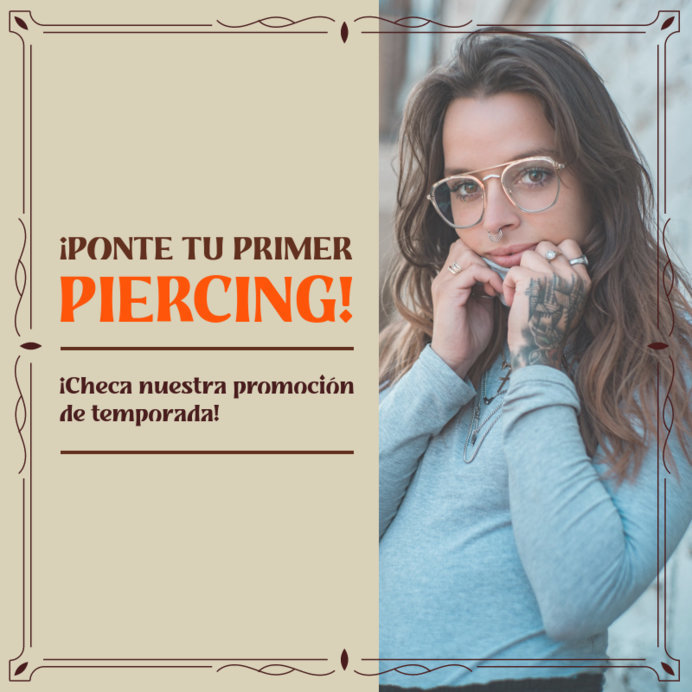 Placeit - Promotional Instagram Post Generator for a Piercing Shop