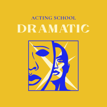 Placeit - Online Logo Template for a Drama School