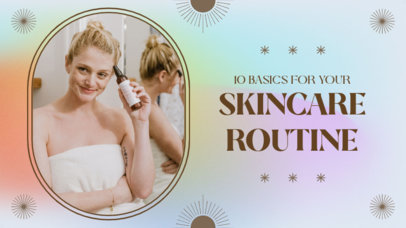 Placeit - YouTube Thumbnail Template Featuring Skincare Tips With a ...