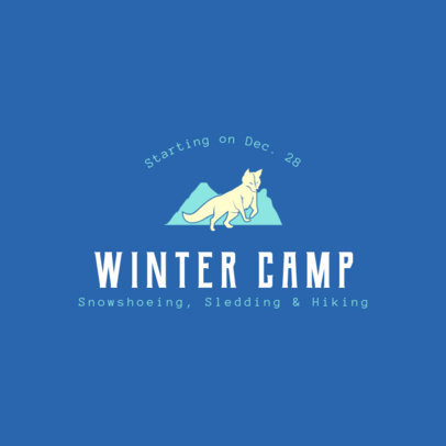 Placeit - Winter Camp Logo Creator Featuring a Polar Bear Graphic