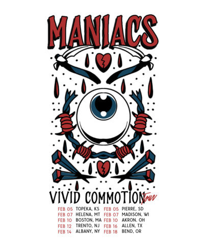 Placeit - Front T-Shirt Design Template for Rock Bands with an ...