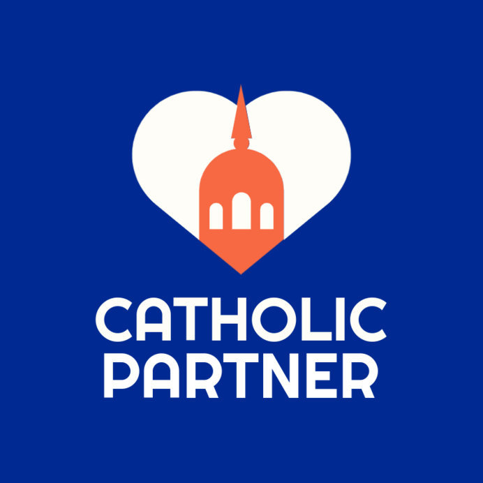 Placeit - Logo Template for a Catholic Dating App with a Heart Icon