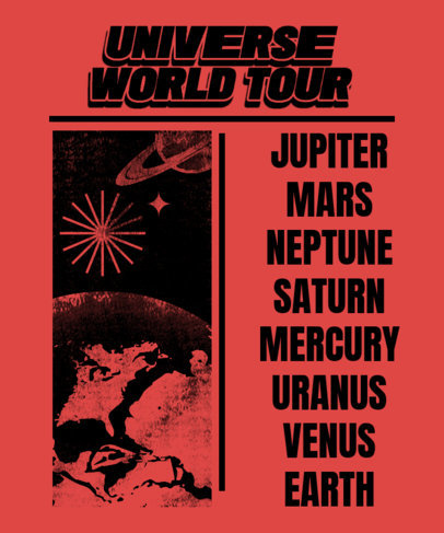 Placeit - Front T-Shirt Design Template with Dessert Illustrations for ...