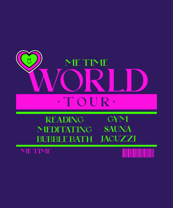Placeit - Back T-Shirt Design Template Featuring Fake World Tour Theme ...
