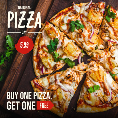 Placeit - Free-Slice Promo Instagram Post Maker for National Pizza Day