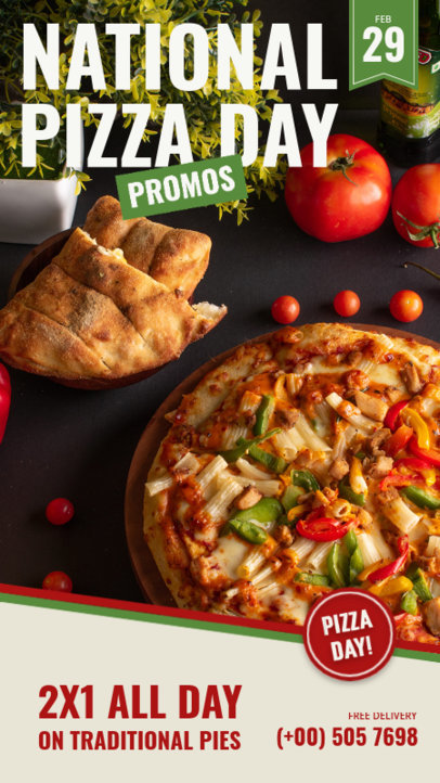 Placeit - Instagram Story Creator Featuring a Pizza Party Event Ad