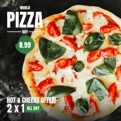 Placeit - Pizza Day Instagram Post Creator for Free-Slice Promo Offer