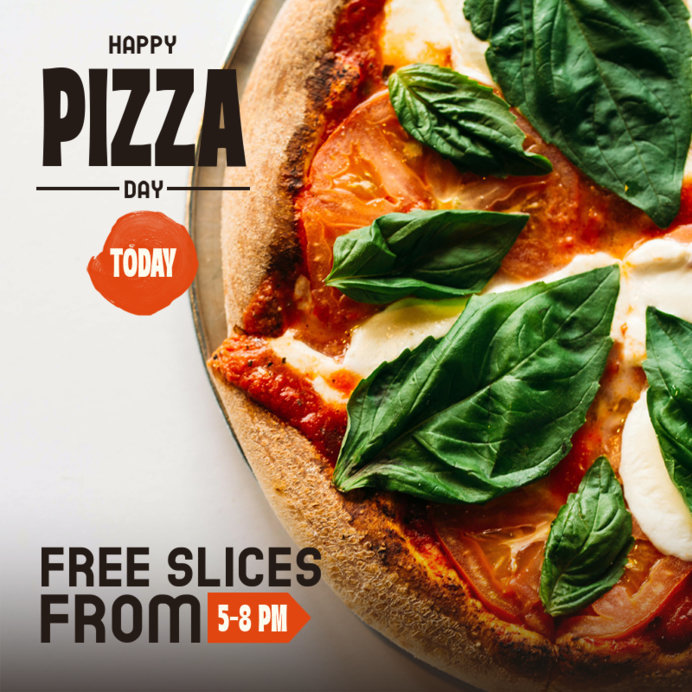 Placeit - Pizza Day Instagram Post Generator for Free-Slice Promo Offer