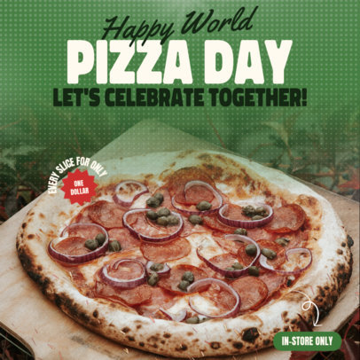 Placeit - Pizza-Themed Instagram Post Template Featuring a Special ...