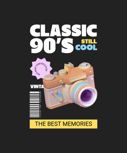 Placeit - 90's-Inspired T-Shirt Design Creator with a Compact Disc ...