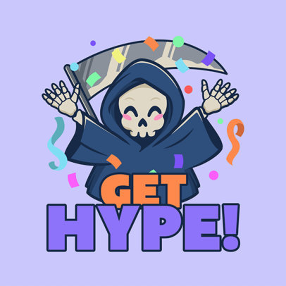 Placeit - Twitch Emote Maker Featuring a Happy Grim Reaper