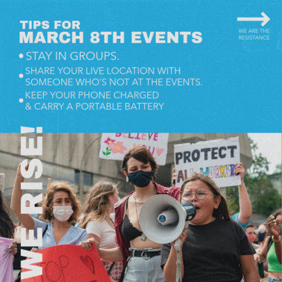 Placeit - Instagram Post Template with Safety Measures for a Women's ...