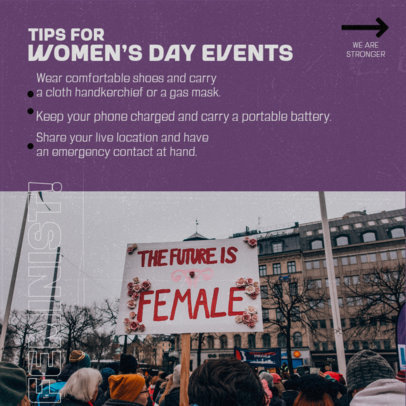 Placeit - Instagram Post Template Featuring Safety Tips for Women's ...