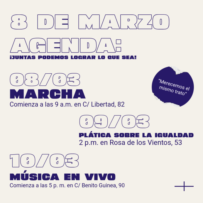 Placeit - Instagram Post Creator Featuring a Women's Day Itinerary