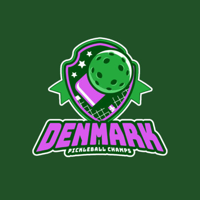 Placeit - Sports Logo Maker with a Player Illustration for a Pickleball ...