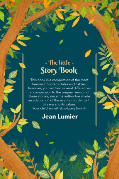 Placeit - Back Book Cover Maker Featuring a Description of a Scary Story