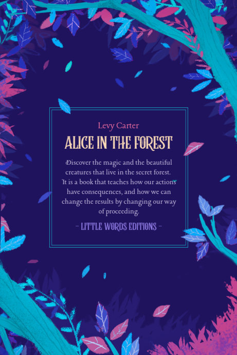 Placeit - Back Book Cover Creator Featuring a Magical Story Theme for Kids