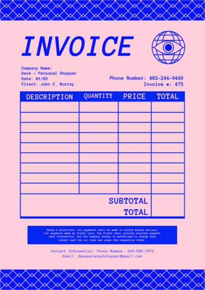 Placeit - Invoice Maker Featuring Colorful Shapes