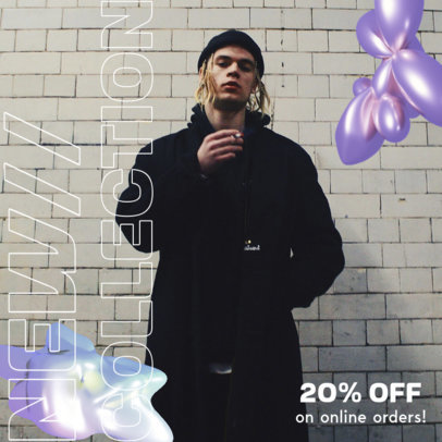 Placeit - Instagram Post Generator for a Streetwear Clothing Brand Sale