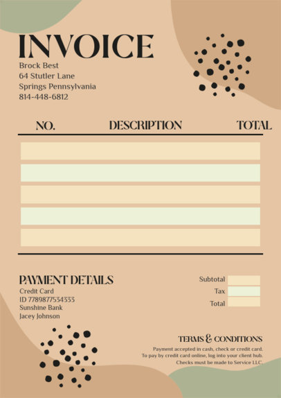 Placeit - Invoice Maker Featuring Horizontal Patterns With Triangle Shapes