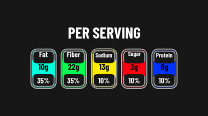 Placeit - Colorful Nutrition Facts Label Generator With Nutrimental Values