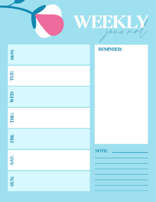 Placeit - Weekly Planner Generator with a Color Blocks-Inspired Layout