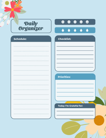 Placeit - Nice Planner Cover Creator Featuring Flower Graphics