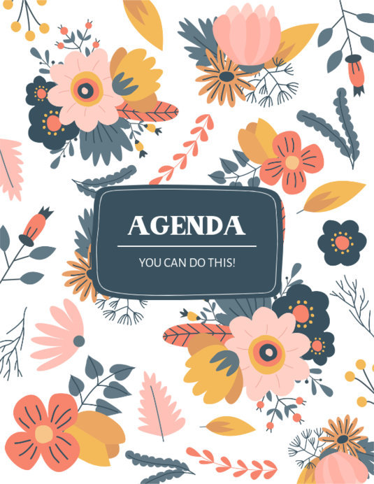 Placeit - Planner Cover Generator Featuring a Motivational Quote