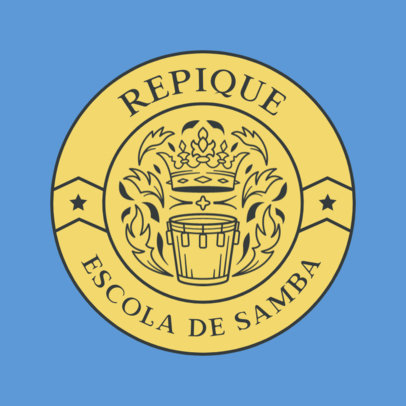 Placeit - Samba School Logo Template Featuring an Illustrated Carnival ...