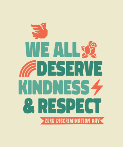 Placeit - Zero Discrimination Day T-Shirt Design Generator Featuring a ...
