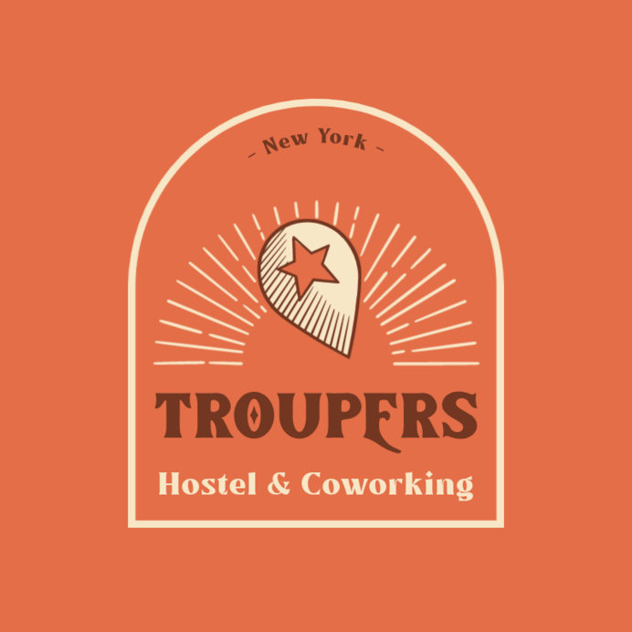 Placeit - Tourism Logo Template for a Hostel Establishment