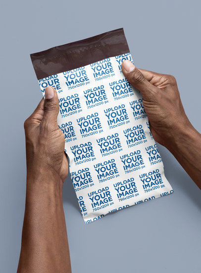 Placeit - Mockup of Two Poly Mailers Lying on a Colorful Background