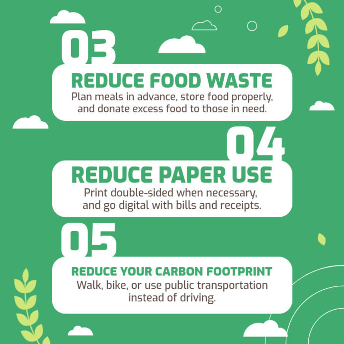 Placeit - Instagram Post Maker Featuring Eco-Friendly Tips for the Planet