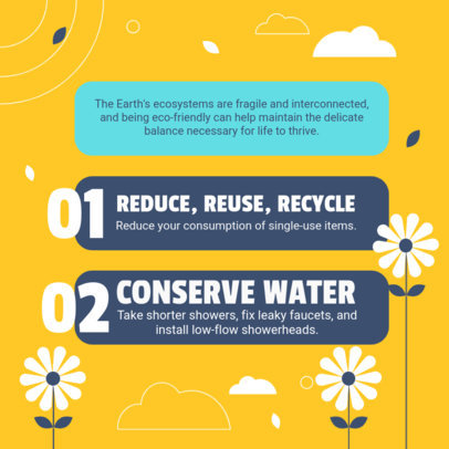 Placeit - Infographic Instagram Post Generator With Tips to Save the Planet