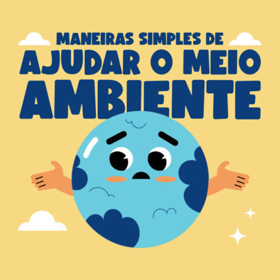 Placeit - Instagram Post Creator with a Planet Illustration for Earth Day