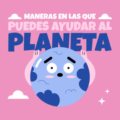 Placeit - Instagram Post Creator with a Planet Illustration for Earth Day