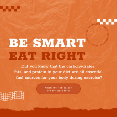 Placeit - Instagram Post Generator Featuring Tips for Protein-Filled Snacks