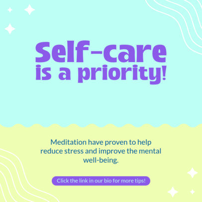 Placeit - Instagram Post Template Featuring Self-Care Tips