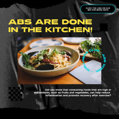 Placeit - Instagram Post Template Featuring Tips for a Healthy Meals Plan