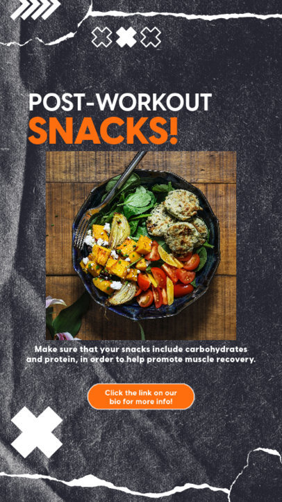 Placeit - Instagram Post Template Featuring Advice on Healthy Snacks ...