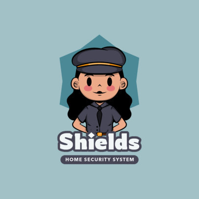 Placeit - Logo Template for a Home Security System Featuring a Vigilant ...