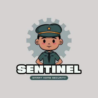 Placeit - Protection Logo Template for a Home Security Network