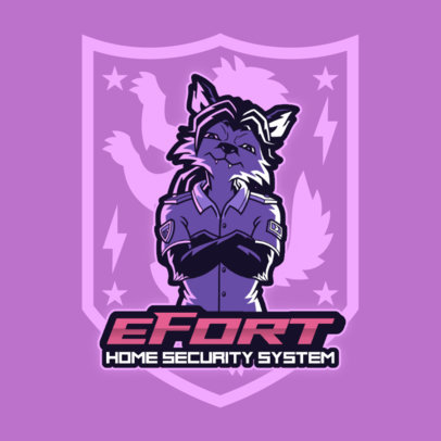 Placeit - Security Logo Template Featuring a Guardian Cop Illustration