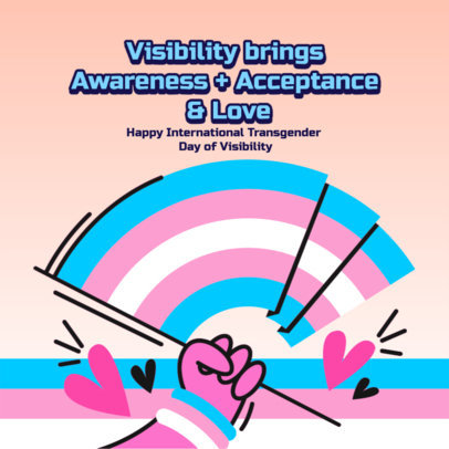 Placeit - Illustrated Instagram Post Creator Featuring a Transgender ...