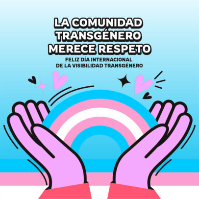 Placeit - Instagram Post Template Featuring a Happy Transgender ...