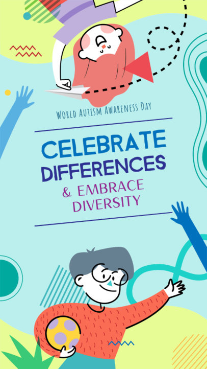 Placeit - Instagram Story Creator With an Autism Awareness Day Theme