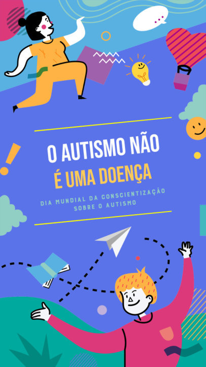 Placeit - Instagram Story Creator With an Autism Awareness Day Theme