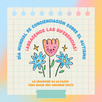 Placeit - Instagram Post Creator for Autism Awareness Day Featuring a ...