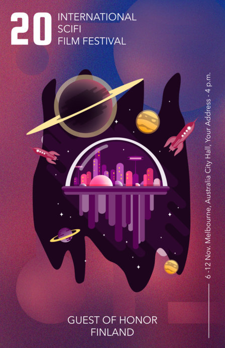 Placeit - Flyer Template to Design a Sci-Fi Film Festival Flyer